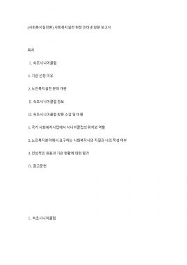 (사회복지실천론) 사회복지실천 현장 인터넷 방문 보고서 (8)-1페이지