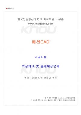 2024년 2학기 패션CAD 기말시험 핵심체크-1페이지