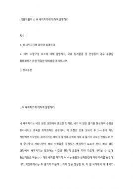 (식용작물학1) 벼 새끼치기에 대하여 설명하라 (7)-1페이지