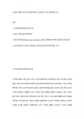 A+ 정신 영화 노트북 간호과정 케이스 (간호진단 3개, 간호과정 2개)-1페이지