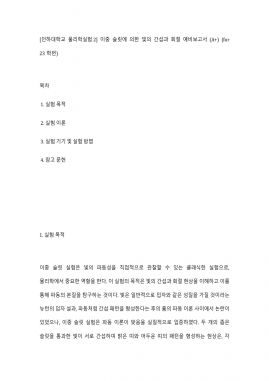 [인하대학교 물리학실험2] 이중 슬릿에 의한 빛의 간섭과 회절 예비보고서 (A+) (for 23학번)-1페이지