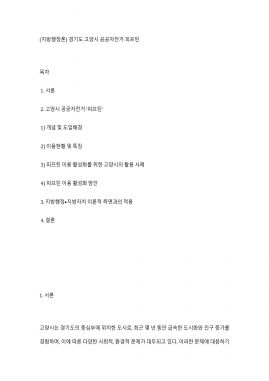 (지방행정론) 경기도 고양시 공공자전거 피프틴-1페이지