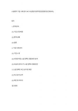 소셜벤처 기업 사례 분석 보고서(중앙대 벤처창업경영론 중간레포트)-1페이지