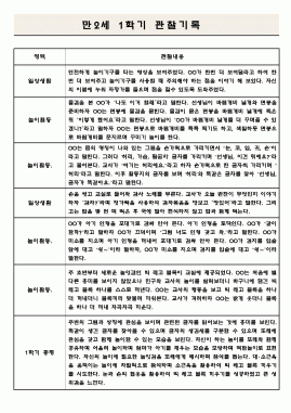 만2세 1년 영아 관찰일지 (1학기,2학기 총평 포함아주 자세합니다.)-1페이지