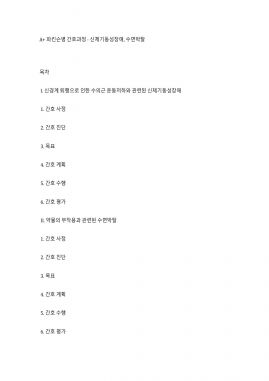 A+ 파킨슨병 간호과정 - 신체기동성장애, 수면박탈-1페이지