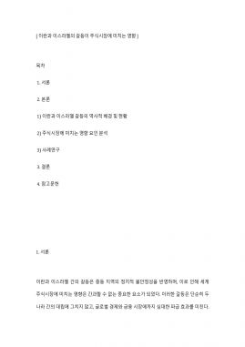 [ 이란과 이스라엘의 갈등이 주식시장에 미치는 영향 ]-1페이지