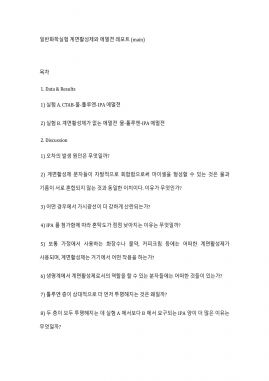 일반화학실험 계면활성제와 에멀젼 레포트 (main)-1페이지