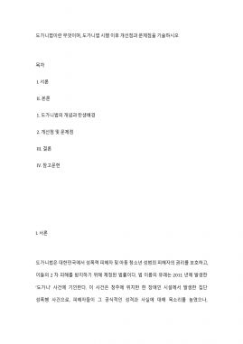 도가니법이란 무엇이며, 도가니법 시행 이후 개선점과 문제점을 기술하시오-1페이지