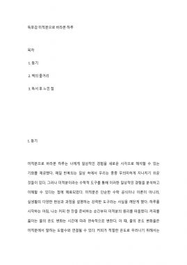 독후감 미적분으로 바라본 하루-1페이지