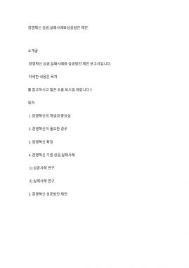 경영혁신 성공,실패사례와성공방안 제언-1페이지