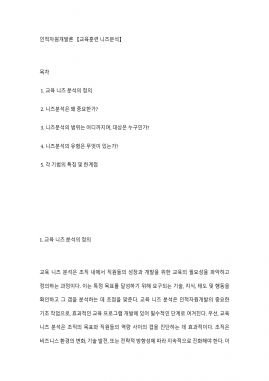 인적자원개발론 【교육훈련 니즈분석】-1페이지