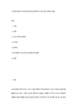 나의 원가족(내가 자녀로 속해 있는)에 대해 쓰시오(가계도, 생태도 포함)-1페이지