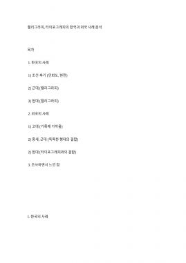 캘리그라피, 타이포그래피의 한국과 외국 사례 분석-1페이지