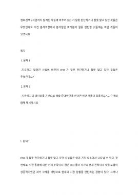 정보검색 ) 지금까지 알려진 사실에 비추어 CEO가 잘못 판단하거나 잘못 알고 있던 것들은 무엇인가요 이전 분석과정에서 분석팀인 여러분이 잘못 판단한 것들에는 어떤 것들이 있었나요-1페이지