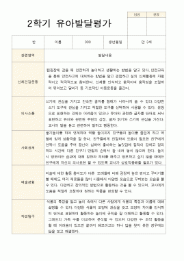 만 3세 21명 2학기 유아 발달평가와 부모상담일지  - 평가제-1페이지