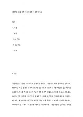 경영혁신의 성공적인 사례를 찾아 설명하시오 (3)-1페이지