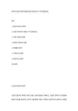 포터의 산업구조분석모델(산업구조분석의 5가지 경쟁요인)-1페이지