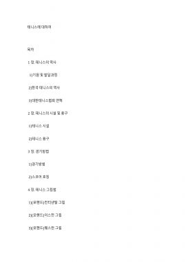 테니스에 대하여-1페이지