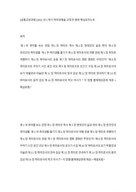 [공통교양과목] 2022년 2학기 취미와예술 교재 전 범위 핵심요약노트-1페이지