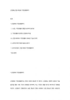 산업화(산업사회)와 가정생활복지-1페이지