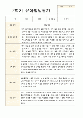 만 5세 24명 2학기 유아 발달평가와 상담일지와 관찰일지   - 평가제-1페이지