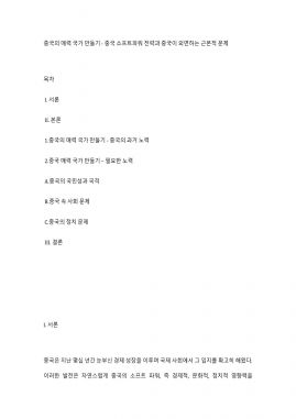 중국의 매력 국가 만들기 - 중국 소프트파워 전략과 중국이 외면하는 근본적 문제-1페이지