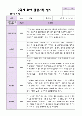 2학기 유아 관찰일지와  상담일지   만 4세 23명 - 평가제-1페이지