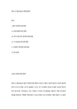 정보시스템(CBIS)의 종류(분류)-1페이지