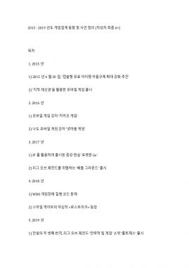 2015 - 2019년도 게임업계 동향 및 사건 정리 (작성자 최종 A+)-1페이지