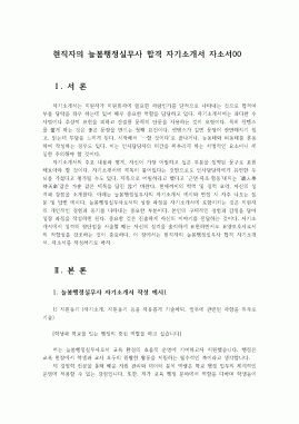 현직자의 늘봄행정실무사 합격 자소서00-1페이지