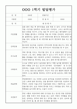 (발달평가) 만2세 1학기 (3월~8월) 발달평가 25명-1페이지