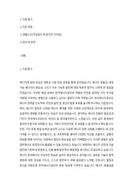 한국에너지공단 합격자기소개서-1페이지