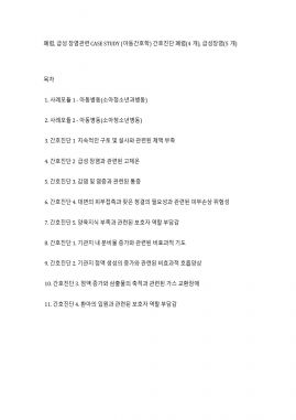 폐렴, 급성 장염관련 CASE STUDY (아동간호학) 간호진단 폐렴(4개), 급성장염(5개)-1페이지