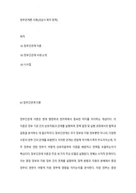 정부관계론 사례(성남시 복지 정책)-1페이지