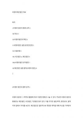 비영리재단법인 개요-1페이지