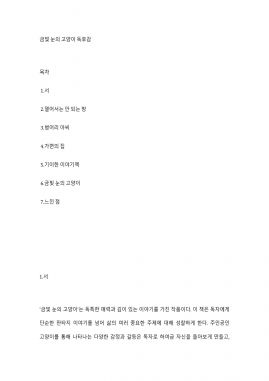 금빛 눈의 고양이 독후감-1페이지