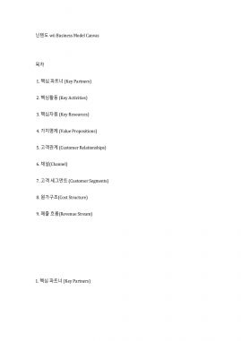 닌텐도wii Business Model Canvas-1페이지