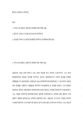 붉은산_김동인_A+독후감-1페이지