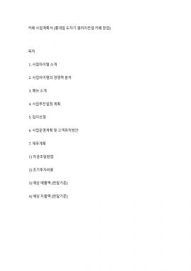 카페 사업계획서 (홍대앞 도자기 갤러리컨셉 카페 창업)-1페이지