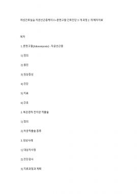 여성간호실습 자궁선근증케이스+문헌고찰 간호진단3개 과정2개 혜자자료-1페이지