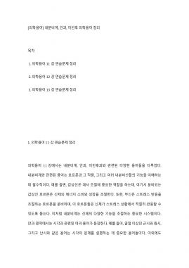 [의학용어] 내분비계, 안과, 이빈후 의학용어 정리-1페이지