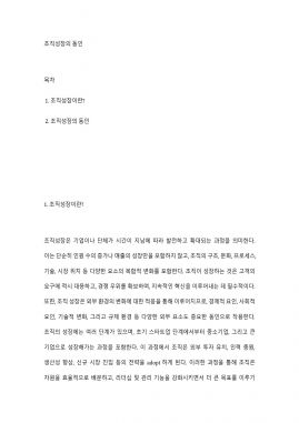 조직성장의 동인-1페이지