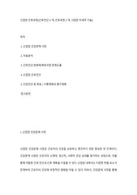 산업장 간호과정(간호진단4개, 간호과정2개, 사업장 자세히 기술)-1페이지