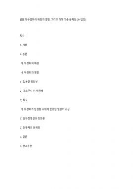 일본의 우경화의 배경과 영향, 그리고 이에 따른 문제점 (A+답안)-1페이지