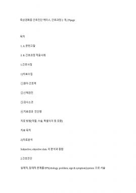 죽상경화증 간호진단 케이스, 간호과정 2개, 29page-1페이지