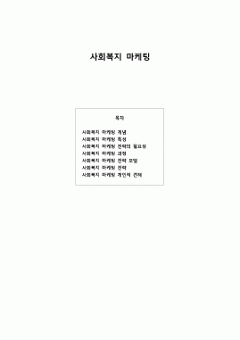 사회복지 마케팅-1페이지