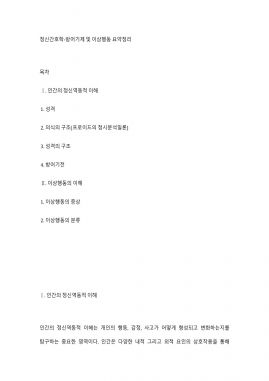 정신간호학-방어기제 및 이상행동 요약정리-1페이지