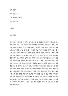 하이마트 마케팅 자기소개서-1페이지