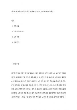 뇌진탕,NS병동 케이스스터디, A+자료 (간호진단1개, 교육자료있음)-1페이지