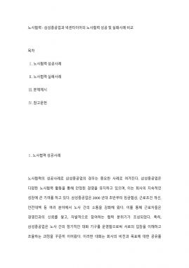 노사협력 - 삼성중공업과 넥센타이어의 노사협력 성공 및 실패사례 비교-1페이지